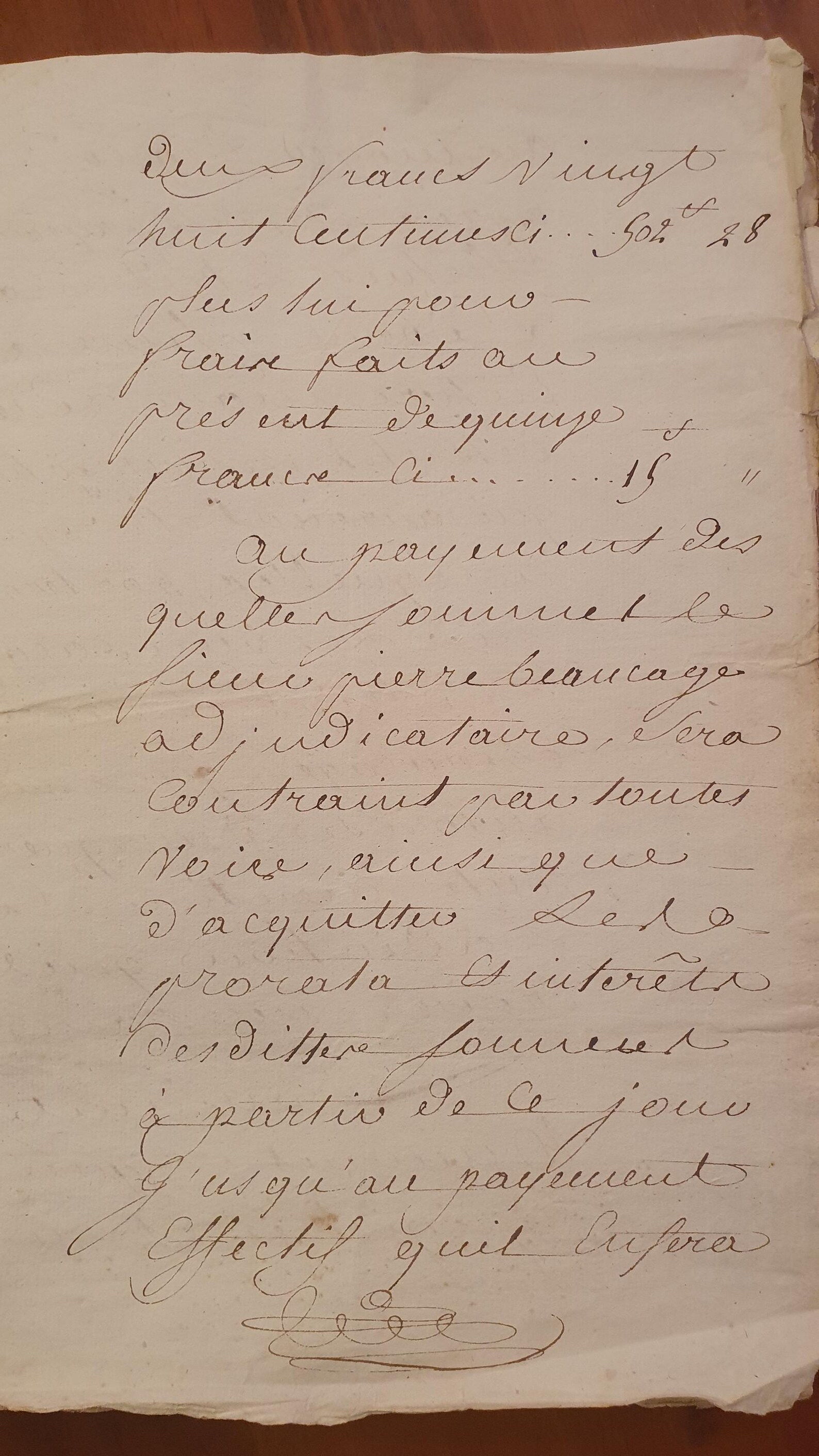 Antique French Notarial Document Handwritten in 1804, on Handmade ...