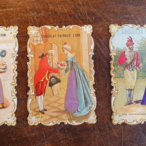 Antique French Collectible Cards. Payraud Chocolates From Lyon. Sets of ...