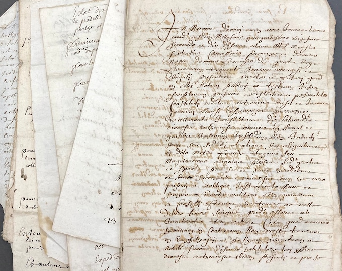 Antique Handwritten Letter From 18th Century Letters. French ...