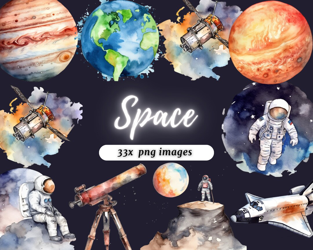 Watercolor Space | PNG | Digital Images Downloads for Card Making ...