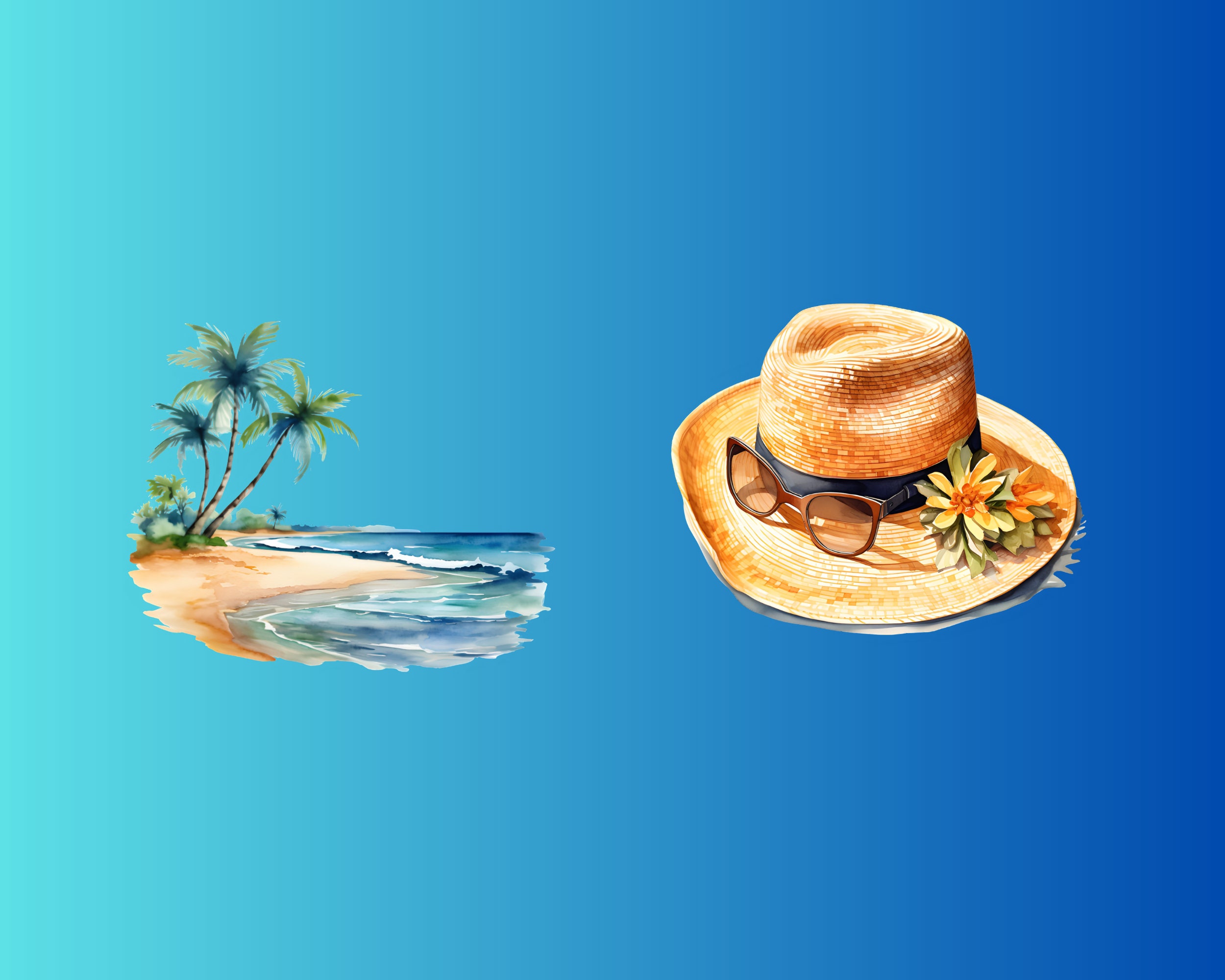 Watercolor Summer | PNG | Cliparts | Digital Images for Download ...