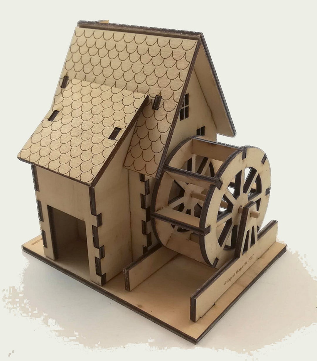 Buildable Wooden Watermill Model - Etsy