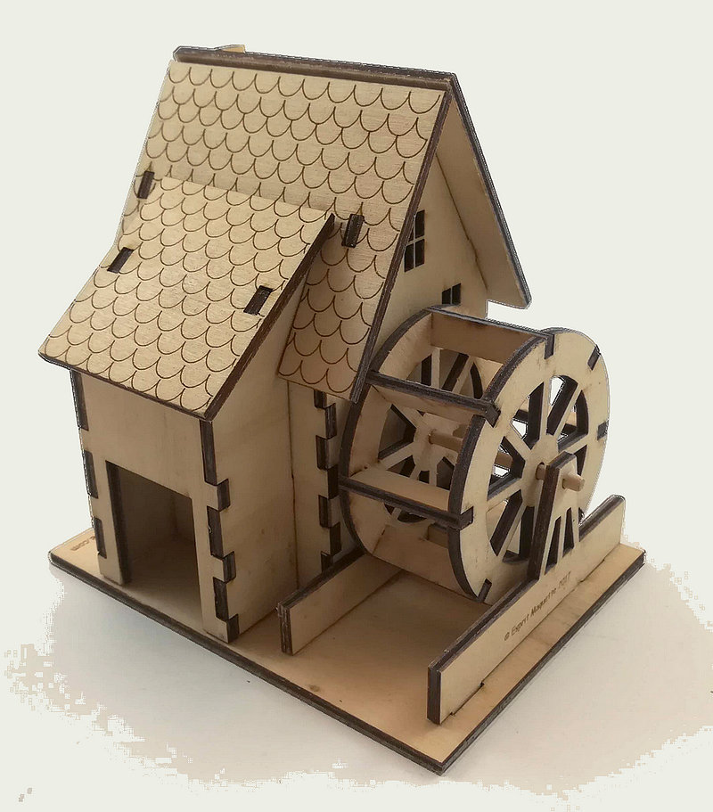 Buildable Wooden Watermill Model - Etsy