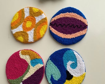 Ygtt 4-piece Handmade Punch Coaster - Etsy