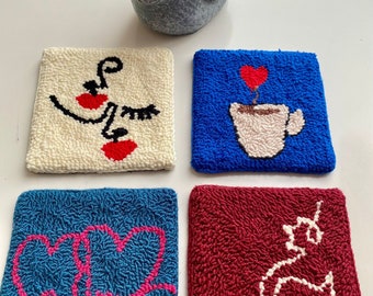 Ygtt 4-piece Handmade Punch Coaster - Etsy