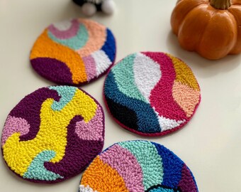 Ygtt 4-piece Handmade Punch Coaster - Etsy