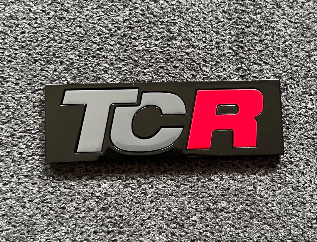 VW Golf Gti TCR Emblem, Logo for the Radiator Grille. Color: Pure Grey ...