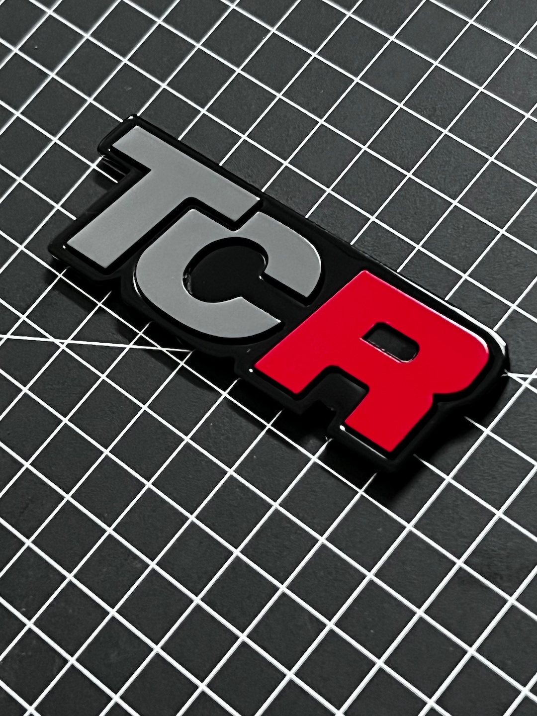VW Golf Gti TCR Emblem, Logo for Radiator Grille. Color Piano Black ...