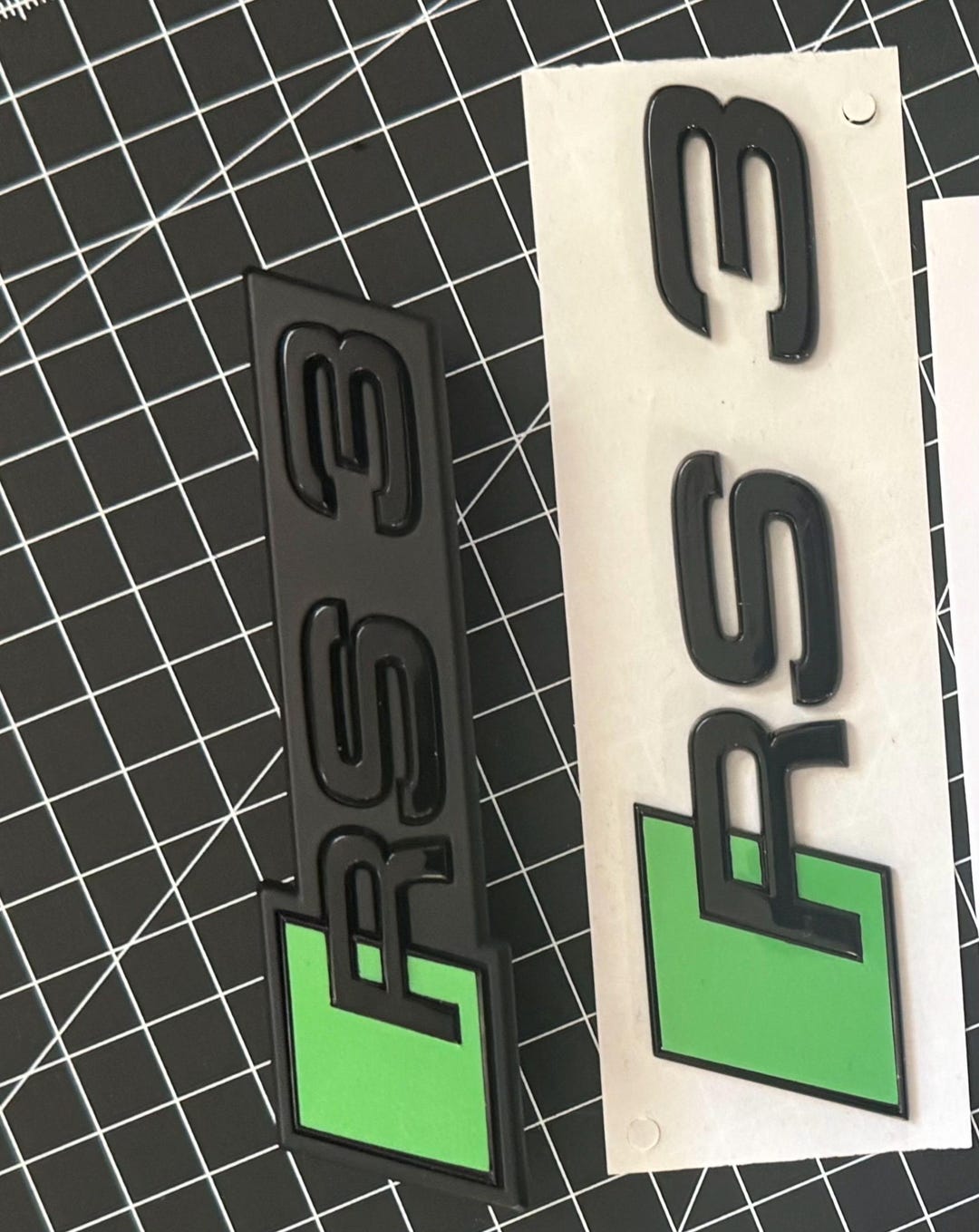 Audi RS3 (from 2019) Logo Set Front and Rear Black / Kyarami Green. - Etsy