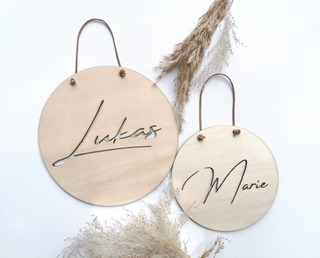 Stamped Name Tag Personalized Baby Gift Wooden Sign Baby Room Gift for ...