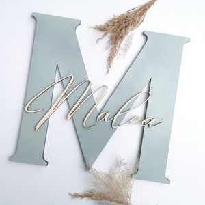 Personalized Nameplate Door Sign Custom Wall Decor Wooden Sign Nursery ...