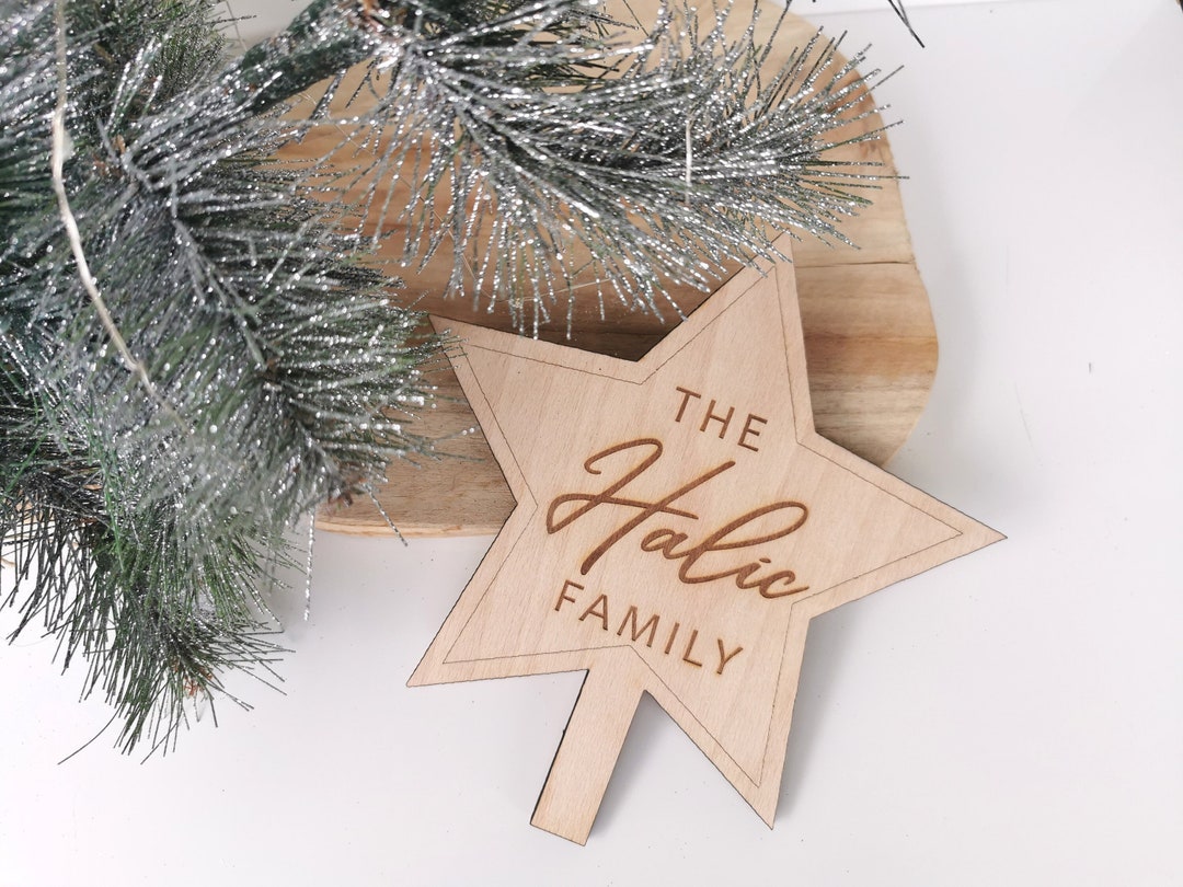 Wooden Christmas Tree Topper, Christmas Tree Topper, Wooden Fir Tree ...