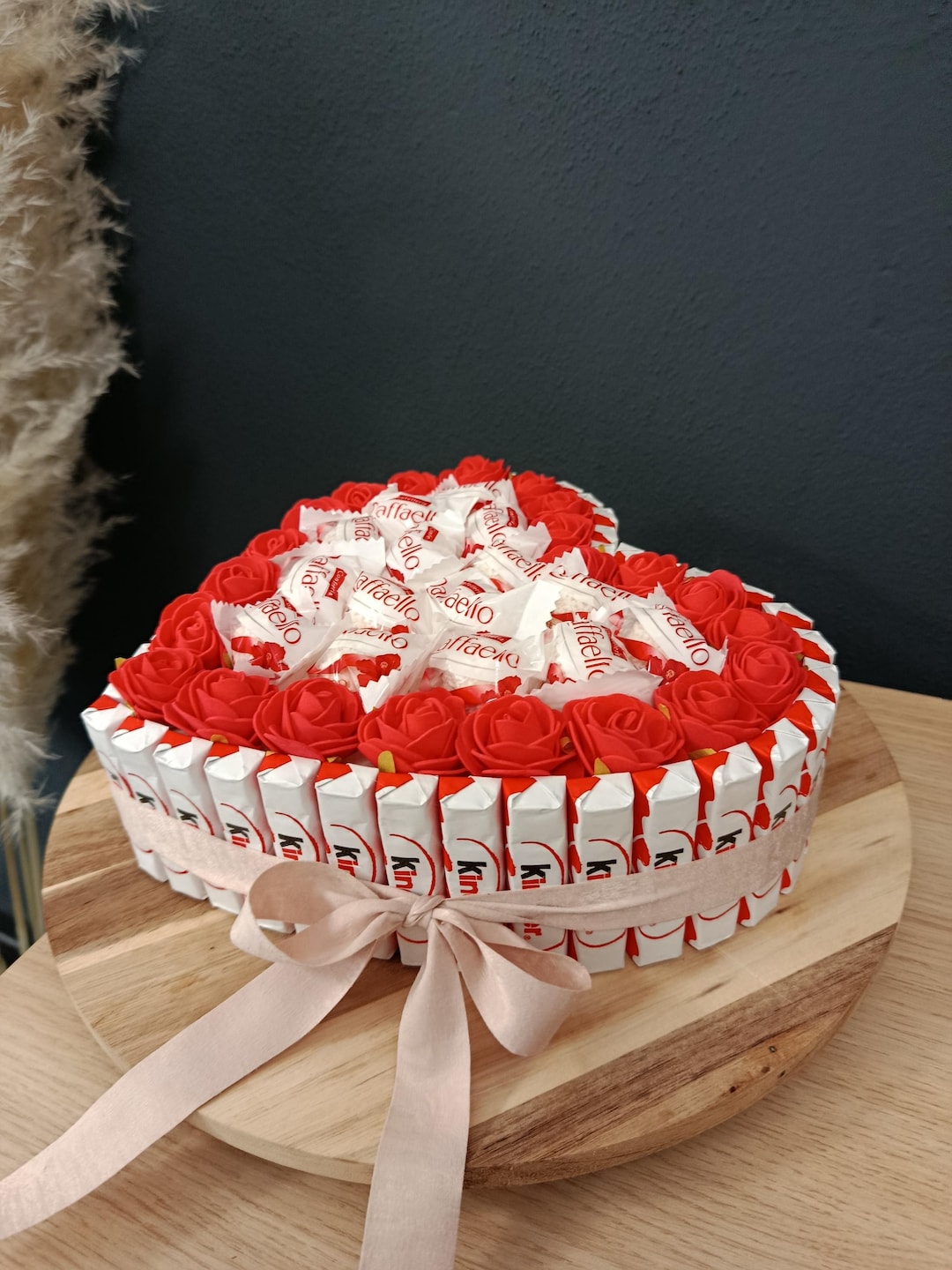 Heart-shaped Gift Cake Made From Kinder Chocolate Bars and Raffaello - Etsy