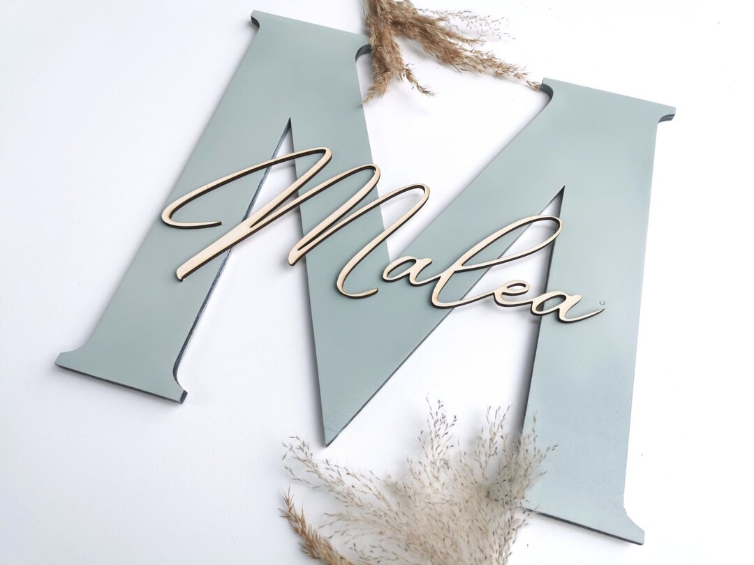 Personalized Nameplate Door Sign Custom Wall Decor Wooden Sign Nursery ...