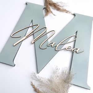 Personalized Nameplate Door Sign Custom Wall Decor Wooden Sign Nursery ...