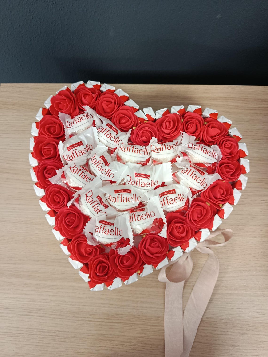 Heart-shaped Gift Cake Made From Kinder Chocolate Bars and Raffaello - Etsy