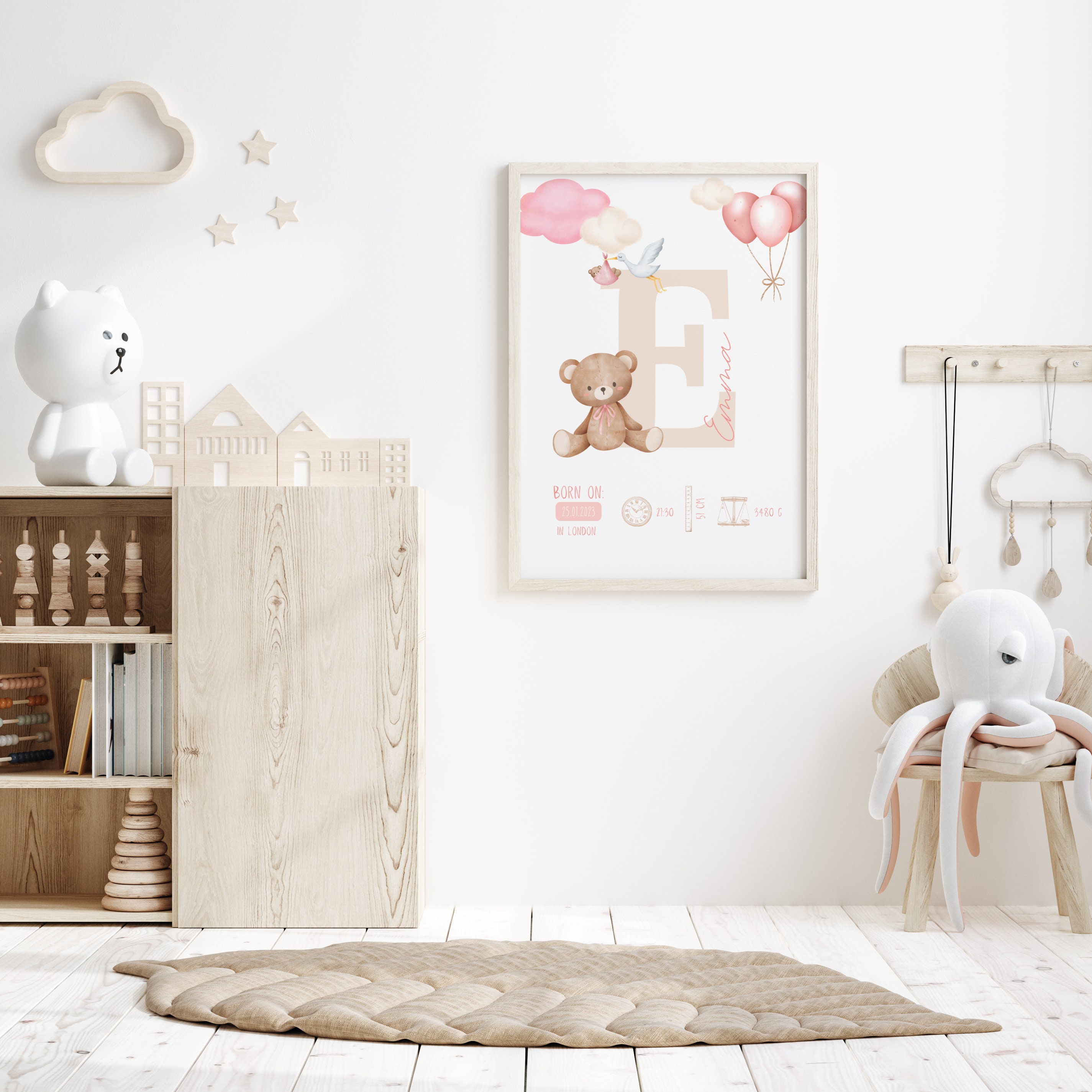 Personalized Digital Baby Birth Poster - Etsy