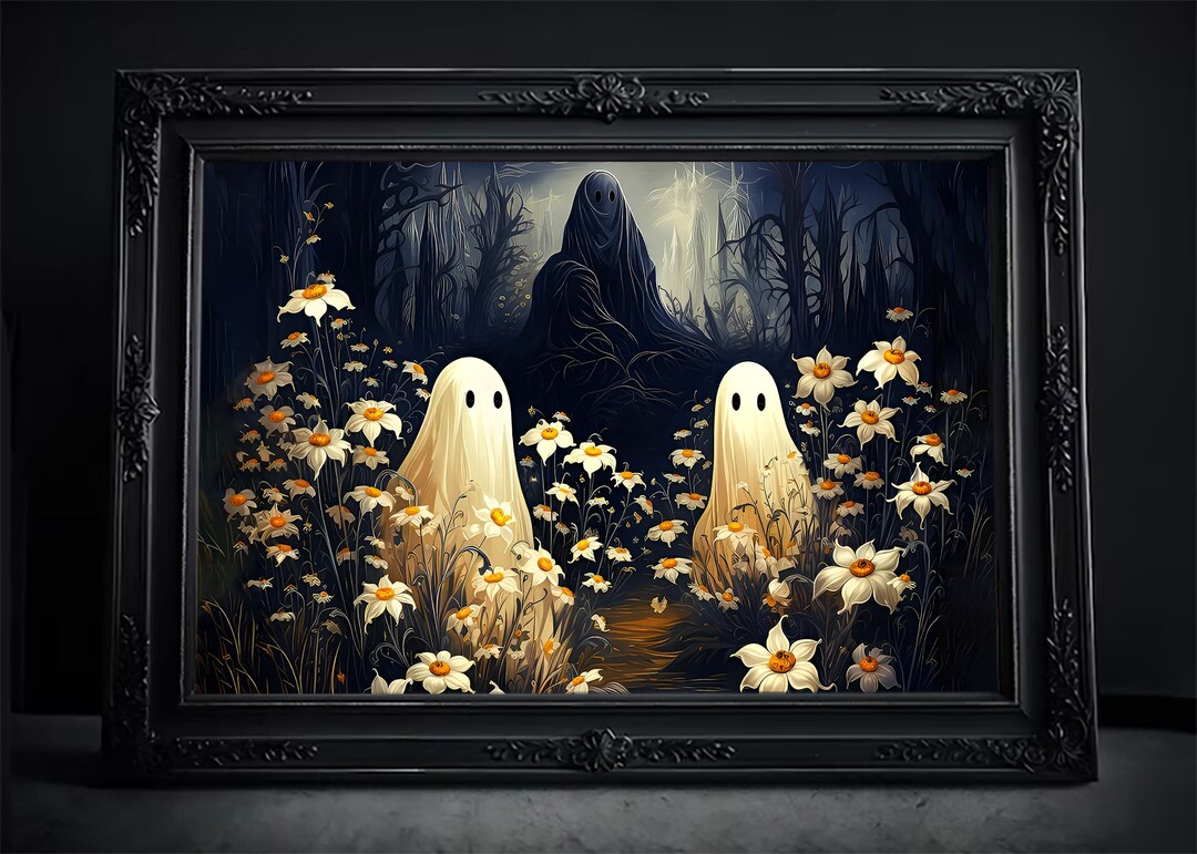 PRINTABLE Cute Spooky Floral Fall Halloween Decor Printable - Etsy