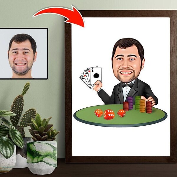 Poker Face Art - Etsy