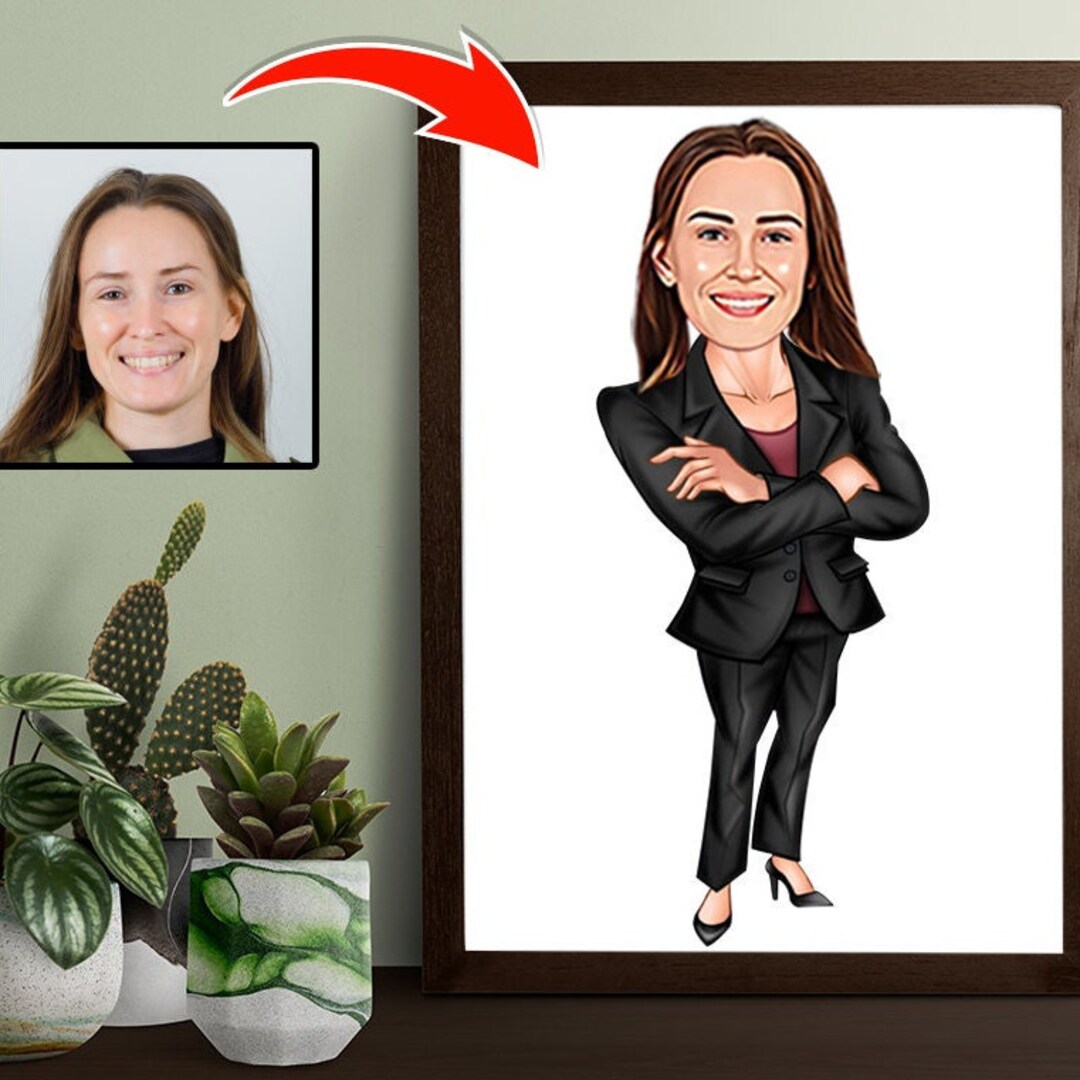 Custom Business Owner Cartoon Portrait, Business Owner Caricature, Gift ...