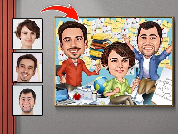 Funny Group Photo Cartoon