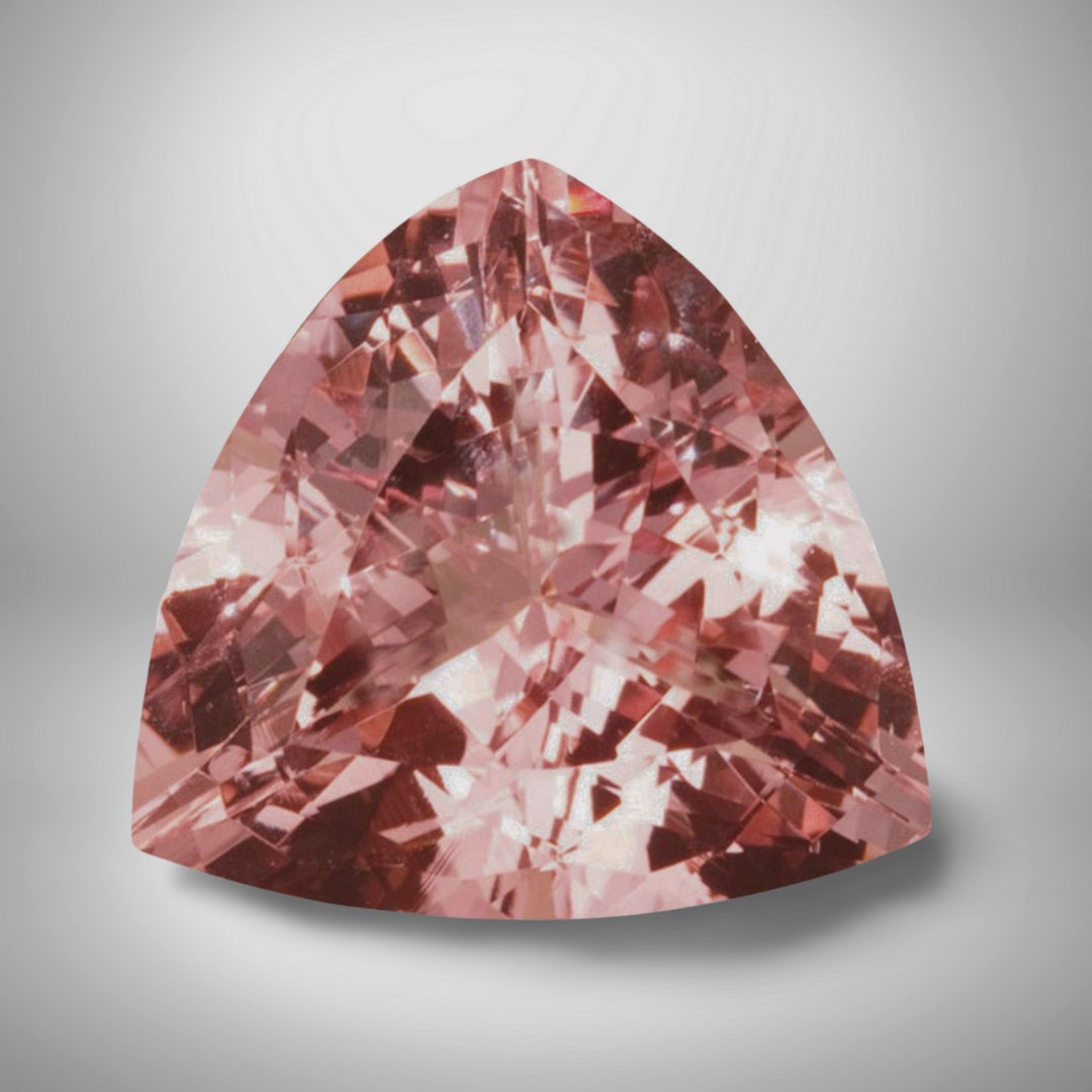 Morganite Trillion Cut Faceted Gemstone Calibrated Flawless Loose ...
