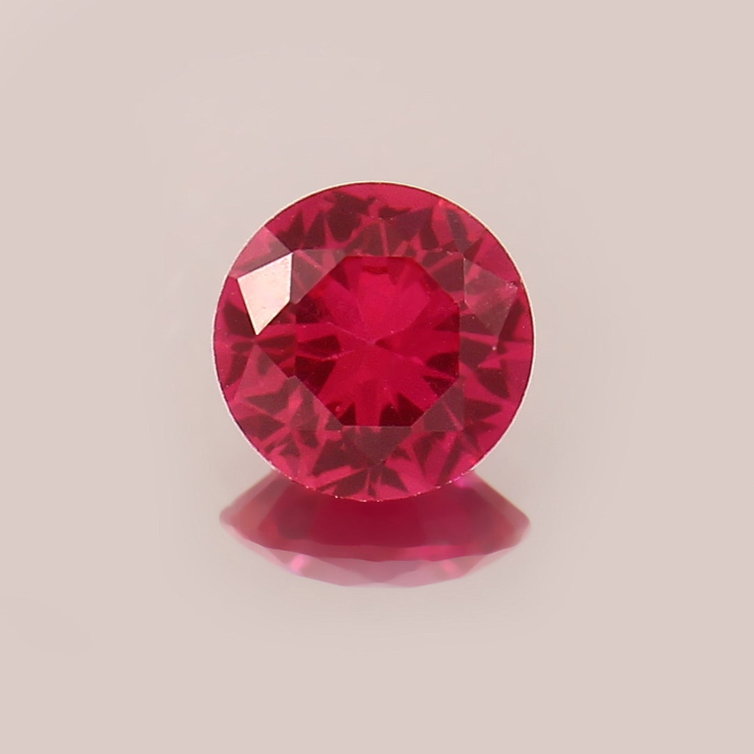 AAA Grade Flawless Red Ruby Round Cut Loose Gemstone, 0.95 Ct Fine ...