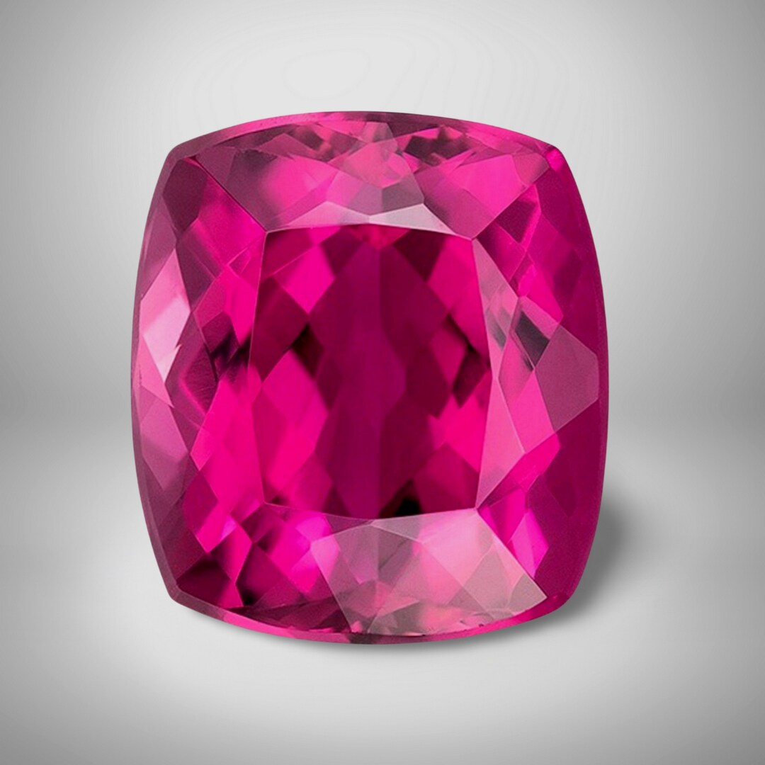 Rubellite Tourmaline Cushion Cut Loose Gemstone Excellent Cut ...