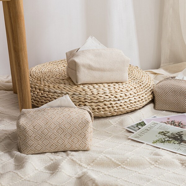 Linen Tissue Box Cover - Etsy