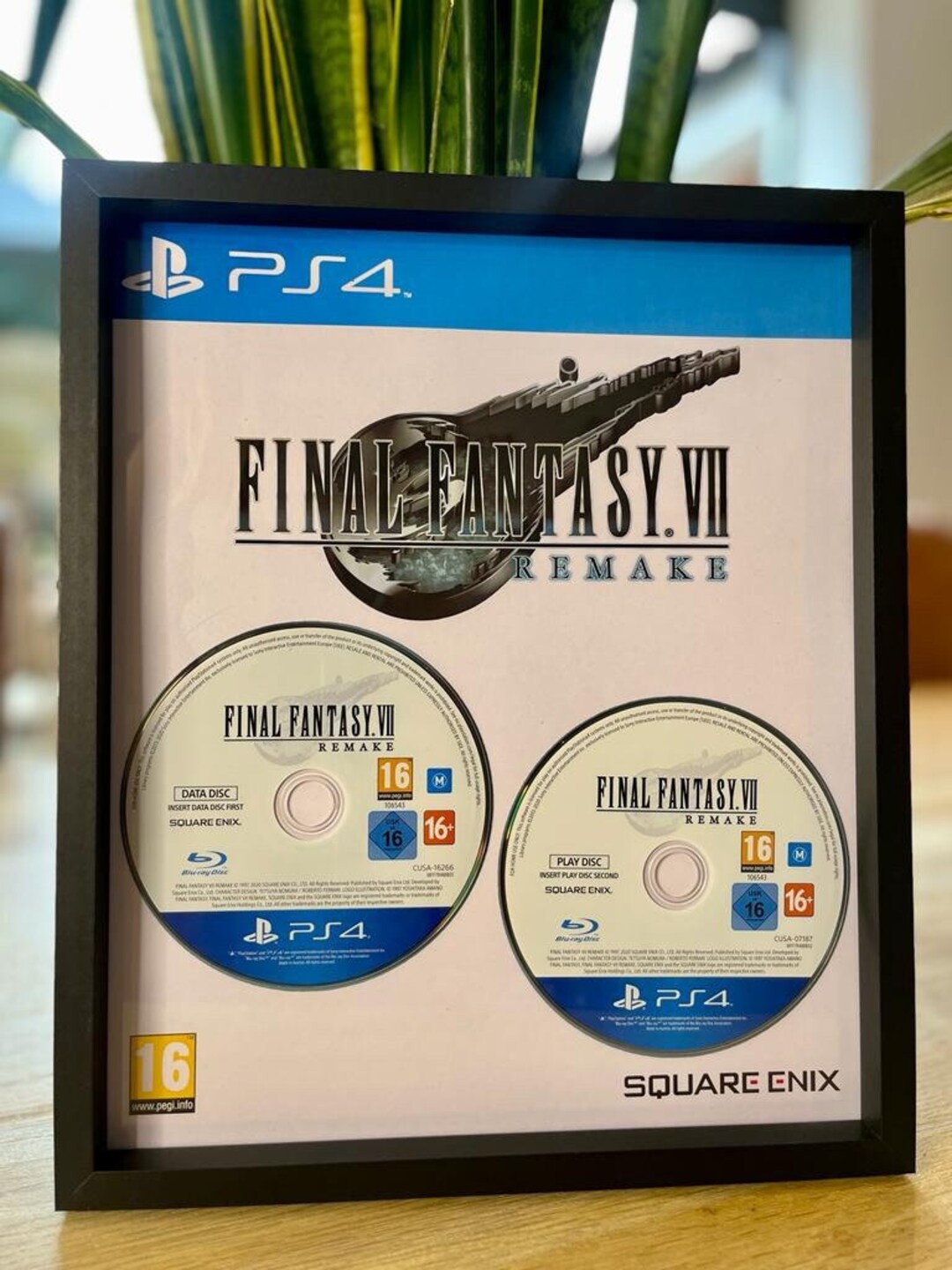 Final Fantasy 7 Remake PS4 Original Disc Framed Artwork - Etsy
