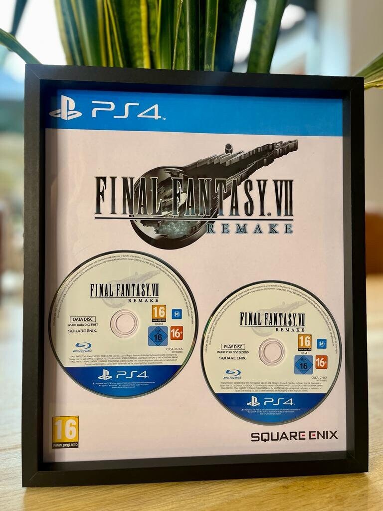 Final Fantasy 7 Remake PS4 Original Disc Framed Artwork - Etsy