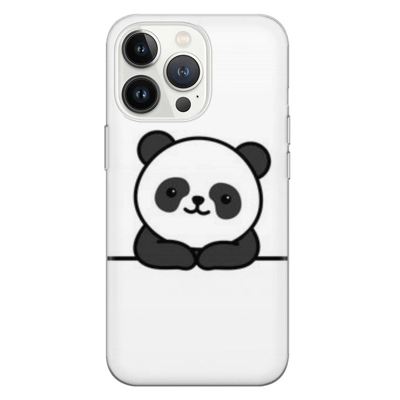 Kawaii Panda Phone Case Black and White Bear Cover for Pixel 7 6A ...