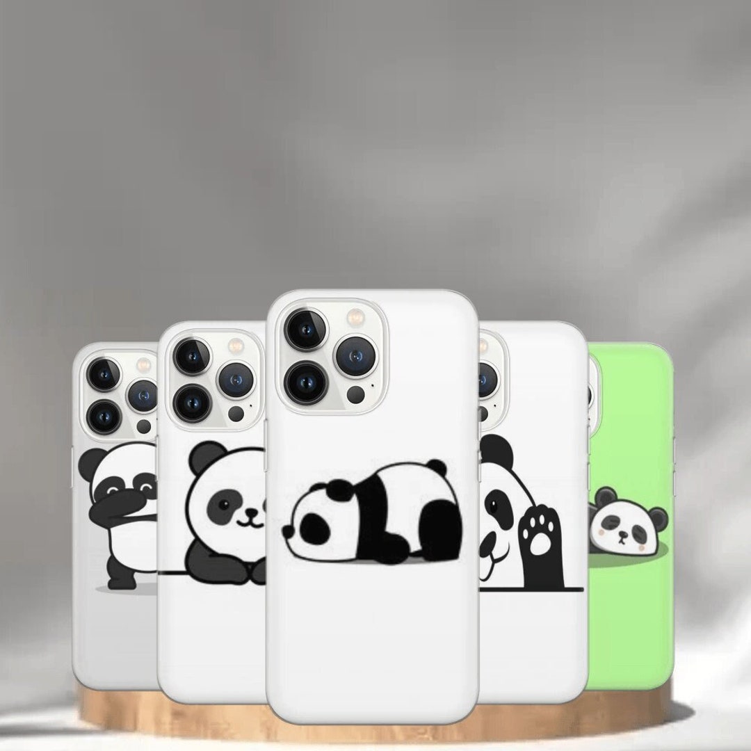 Kawaii Panda Phone Case Black and White Bear Cover for Pixel 7 6A ...