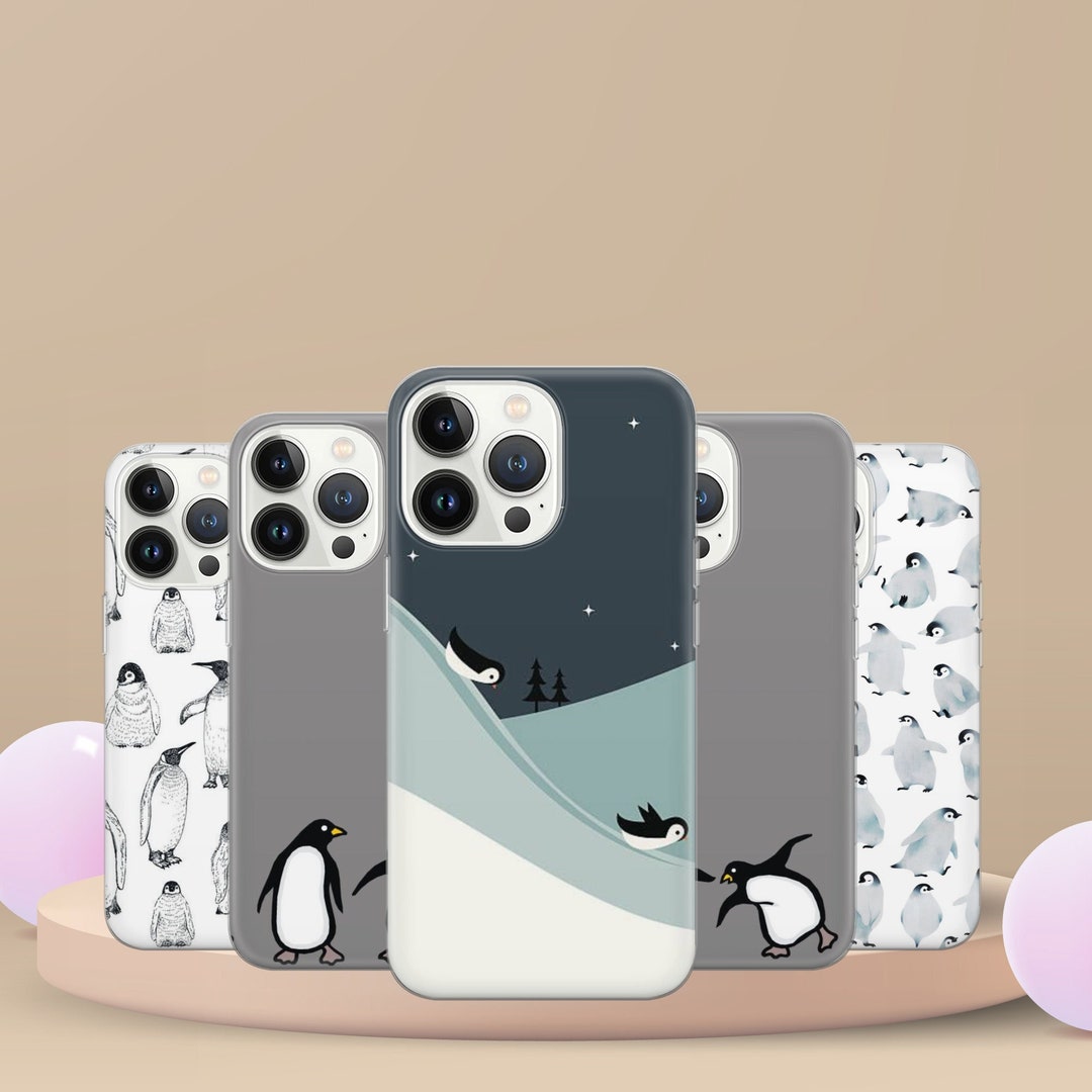 Penguin Pattern Phone Case Aquatic Bird Cover for Pixel 7 6A, iPhone 14 ...