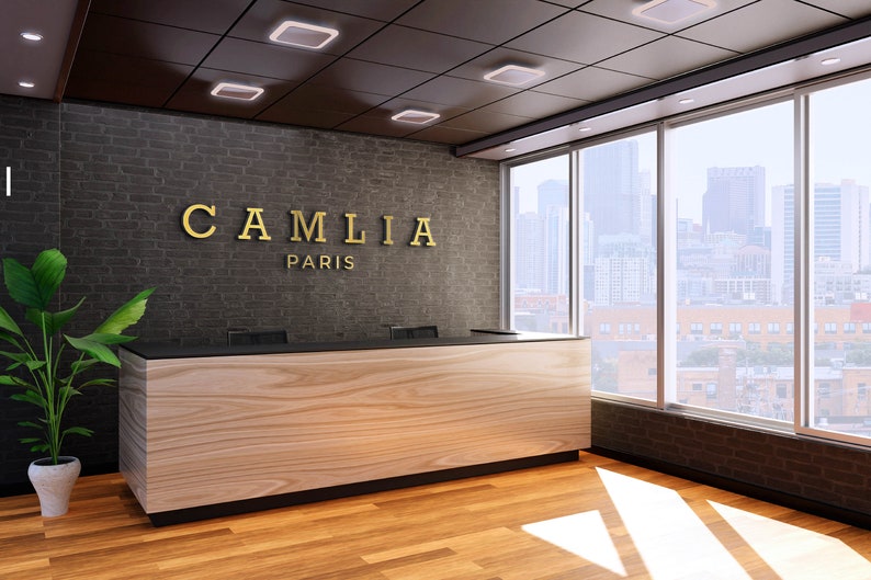 Reception Logo Sign Custom Laser Cut Logo Lobby Sign Custom - Etsy Canada