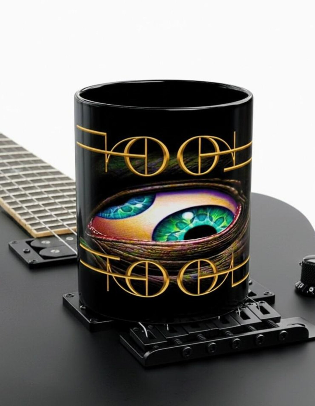 Tool Band Mug | Surreal Eye Art, Black Ceramic Coffee Cup - Etsy