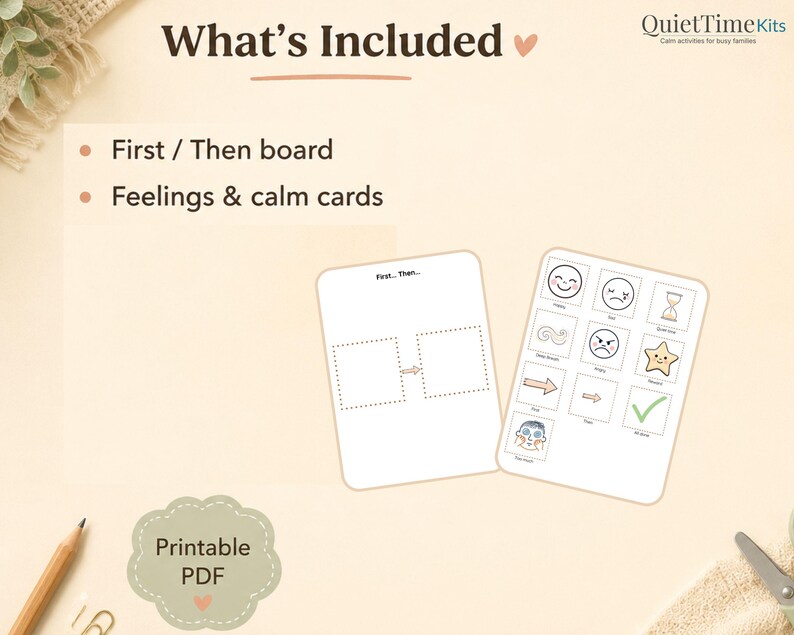 First Then Board Printable, Visual Schedule, Autism Routine Cards ...