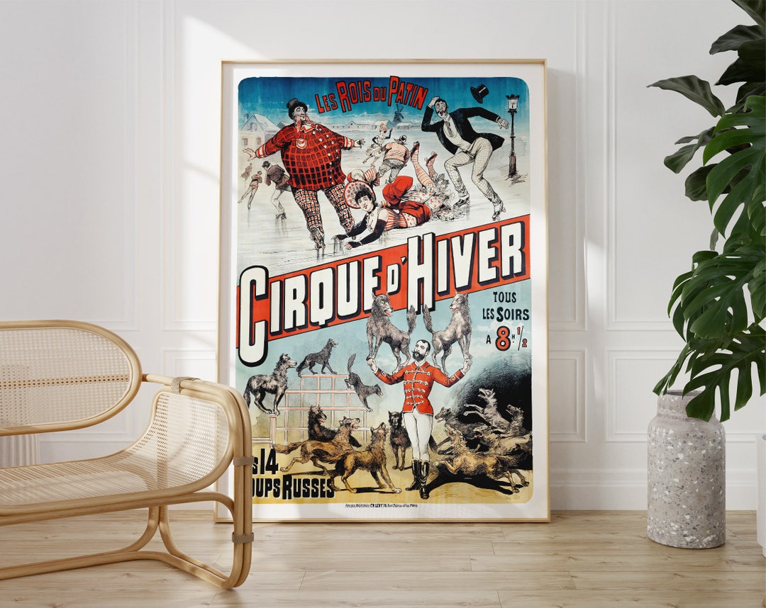 Colorful Circus Art | Vintage Wall Art, Antique Clown Illustration, Old ...