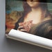 Mona Lisa Eating Pizza | Funny Pizza Wall Art, Pizzeria Decor, Da Vinci ...
