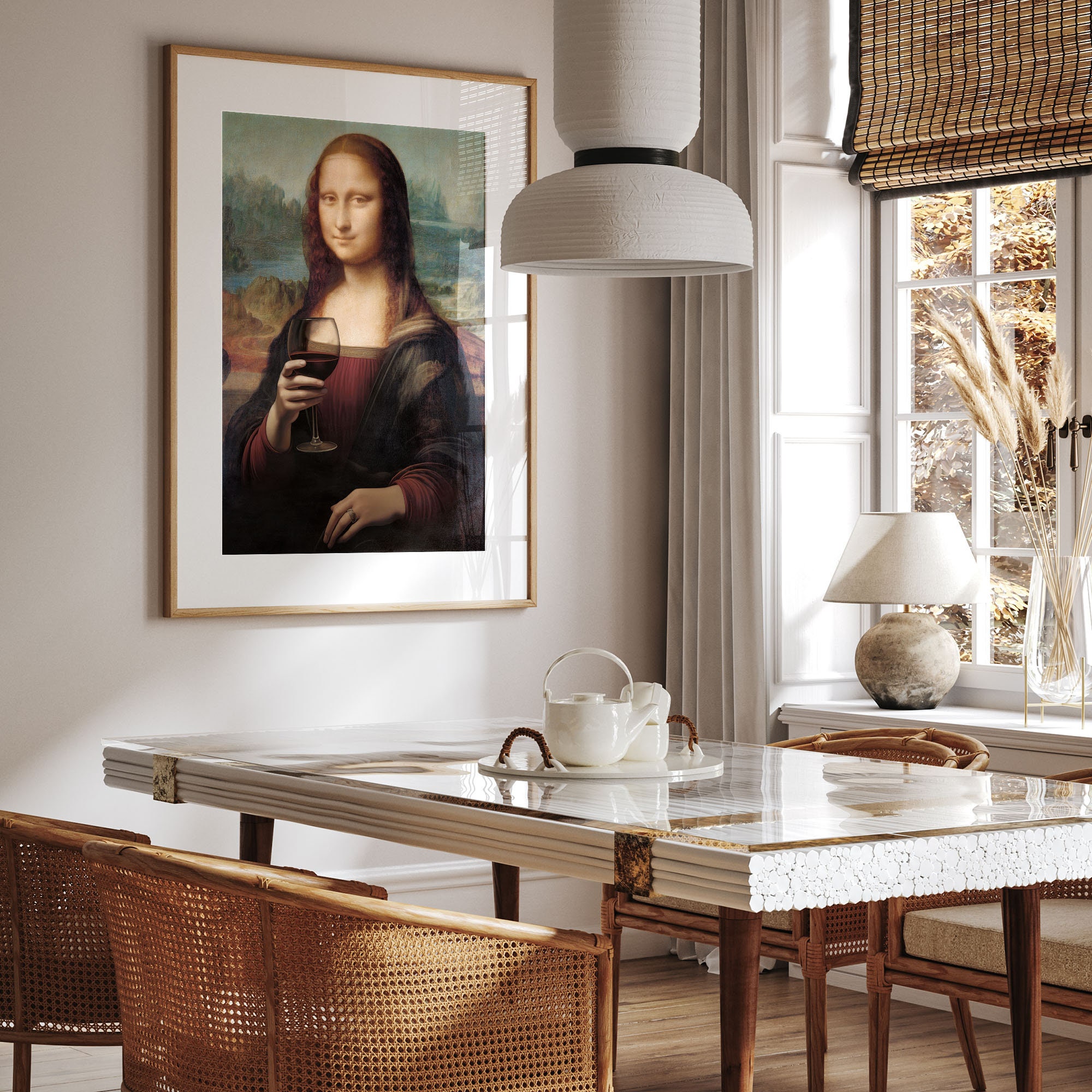 Mona Lisa Drinking Wine | Wine Wall Art, Mona Lisa Art, Drinking Poster ...