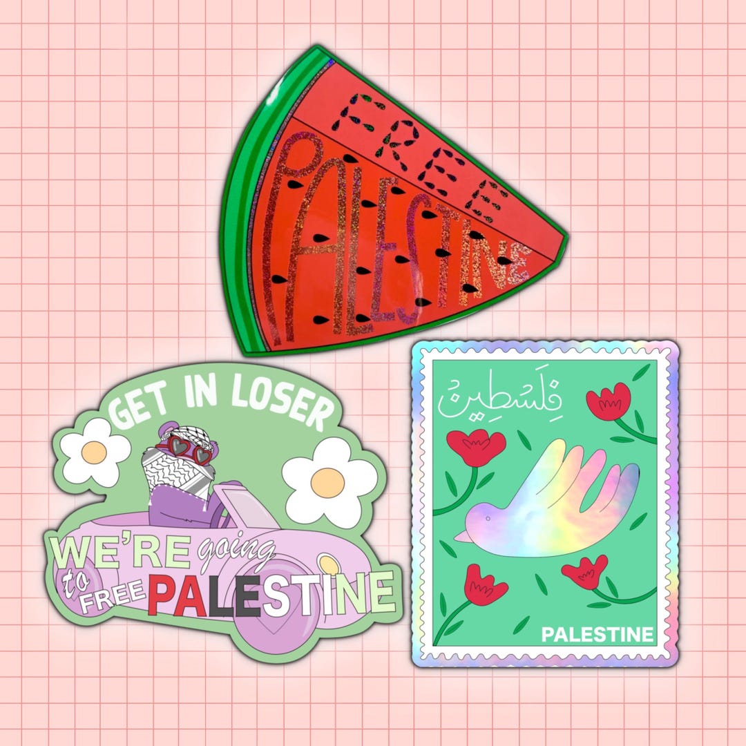Free Palestine 3 Stickers Pack Resistance Stickers Grab Bag Watermelon ...