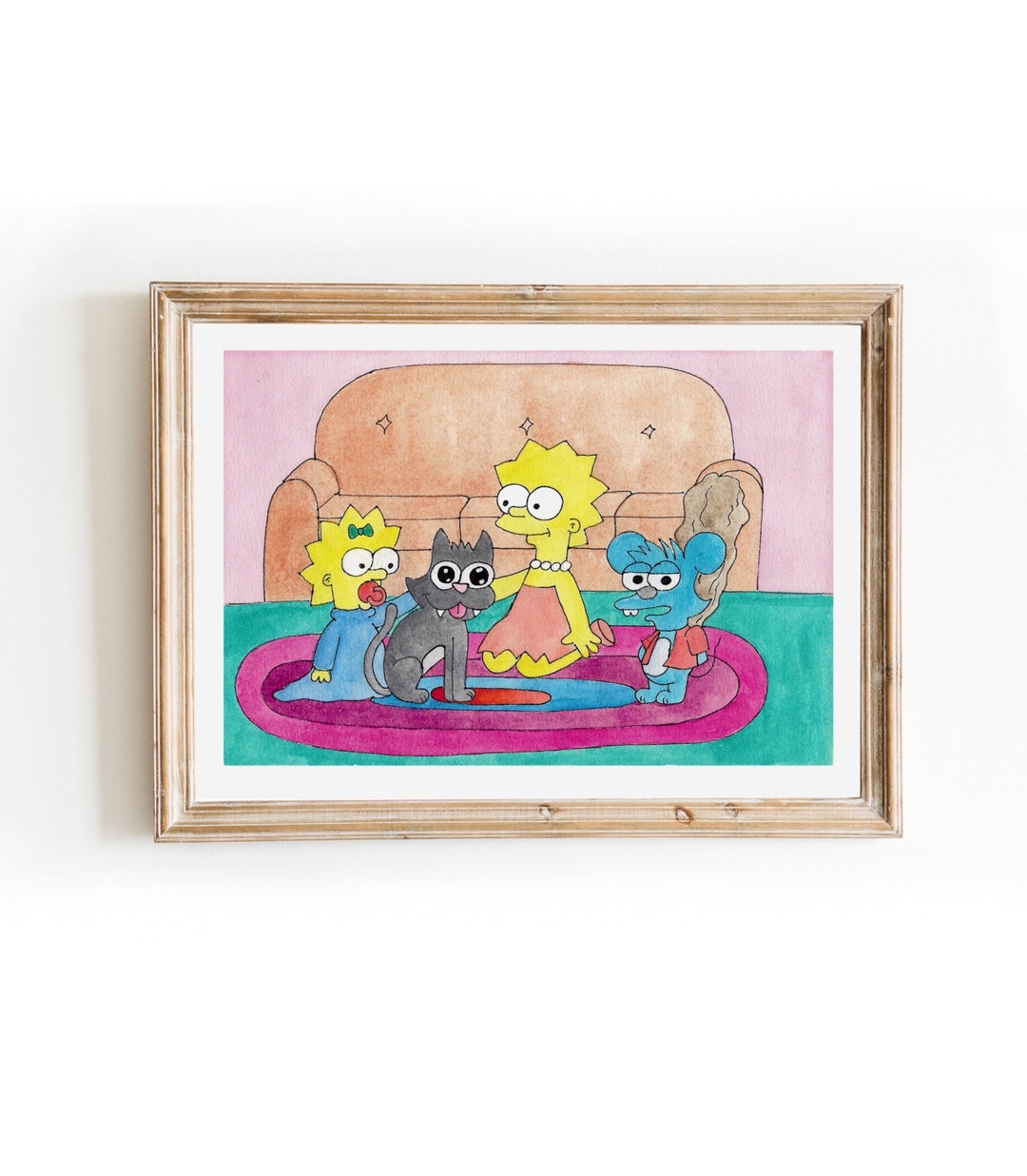 Affiche Murale Lisa & Maggie Simpson - Etsy