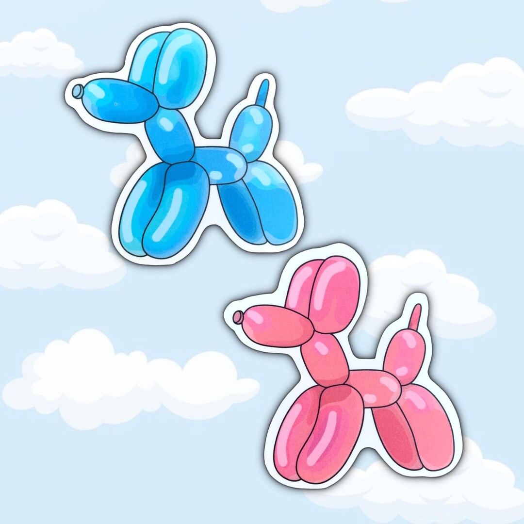 Balloon Dog Art Sticker, Jeff Koons Art Decal - Etsy