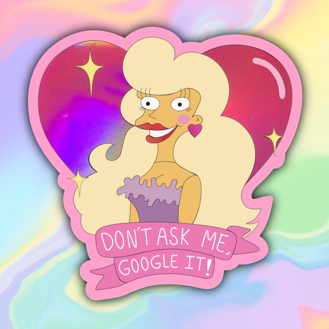 Sassy Doll Holographic Sticker Simpsons Sticker Sarcasm Workplace ...
