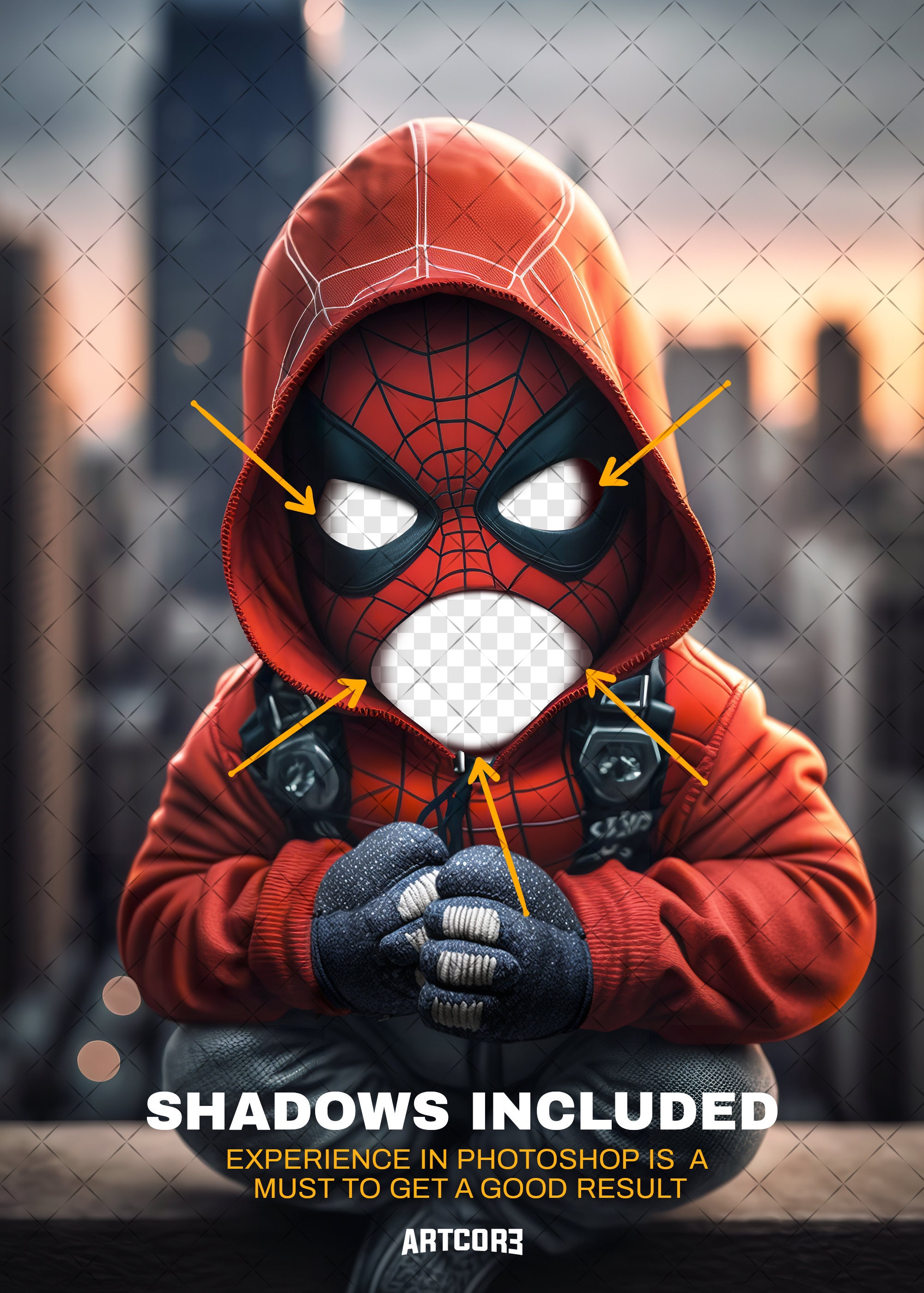Spiderman Digital Overlay, Photoshop Overlay, Mini Superhero Backdrop ...