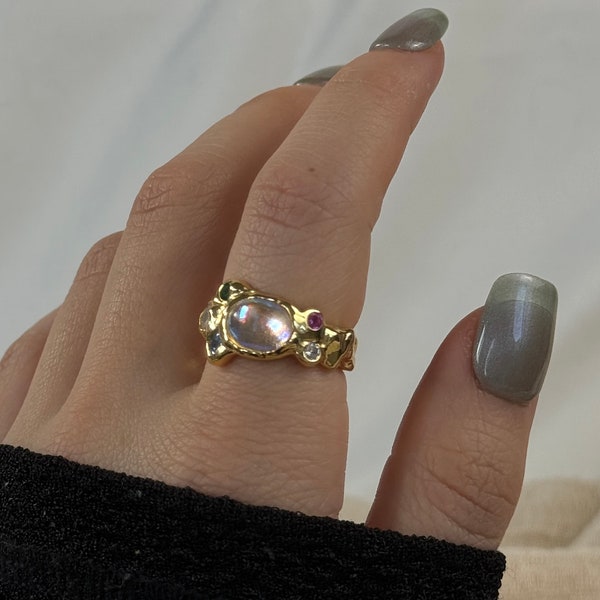Multi Stone Ring - Etsy