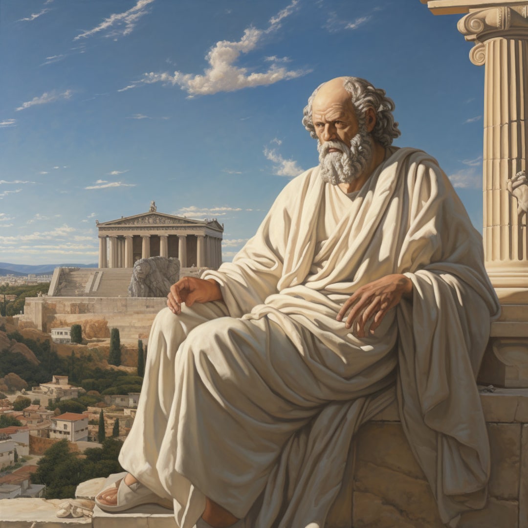 Socrates in Front of the Parthenon - Etsy