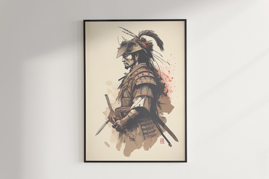Samurai Poster, PRINTABLE Wall Art, INSTANT DOWNLOAD, Digital Print ...