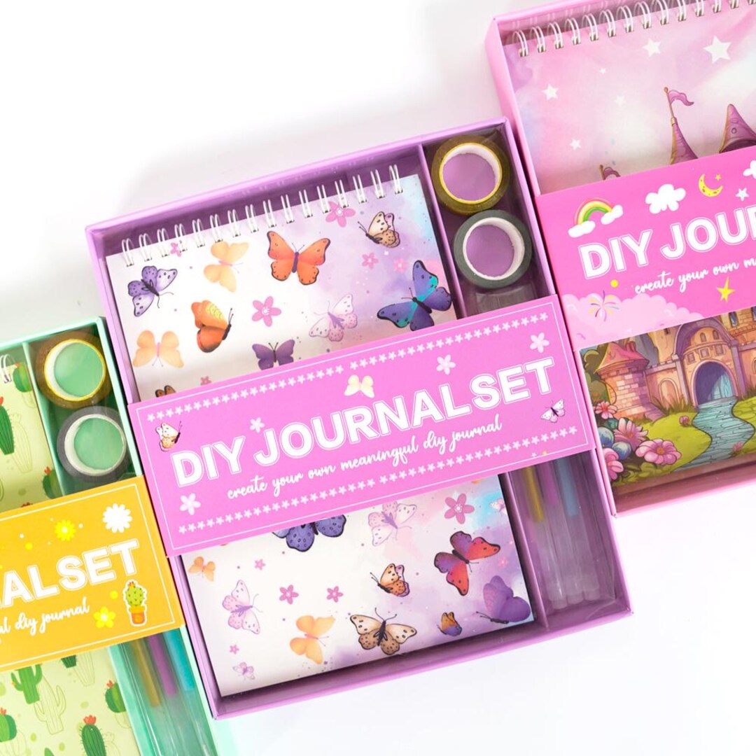 DIY Journal Kit for Girls: Scrapbook & Stationery Set - Etsy