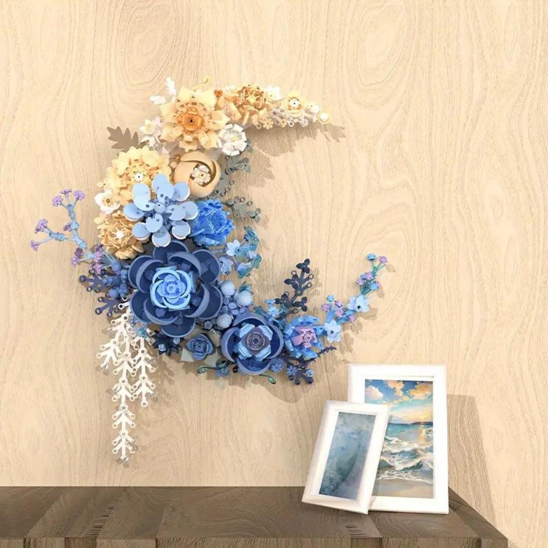DIY Moon Flowers Building Blocks Toys Set, 3D Eternal Rose Hanging ...